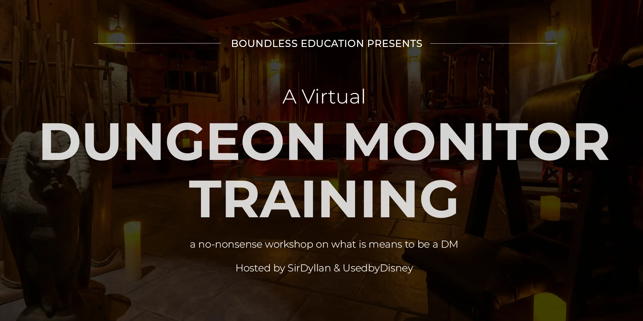 Virtual Dungeon Monitor (DM) Training | Online Workshop | Boundless Events
